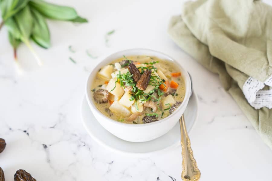 Morel Ramp Potato Chowder Recipe – Health Starts in the Kitchen