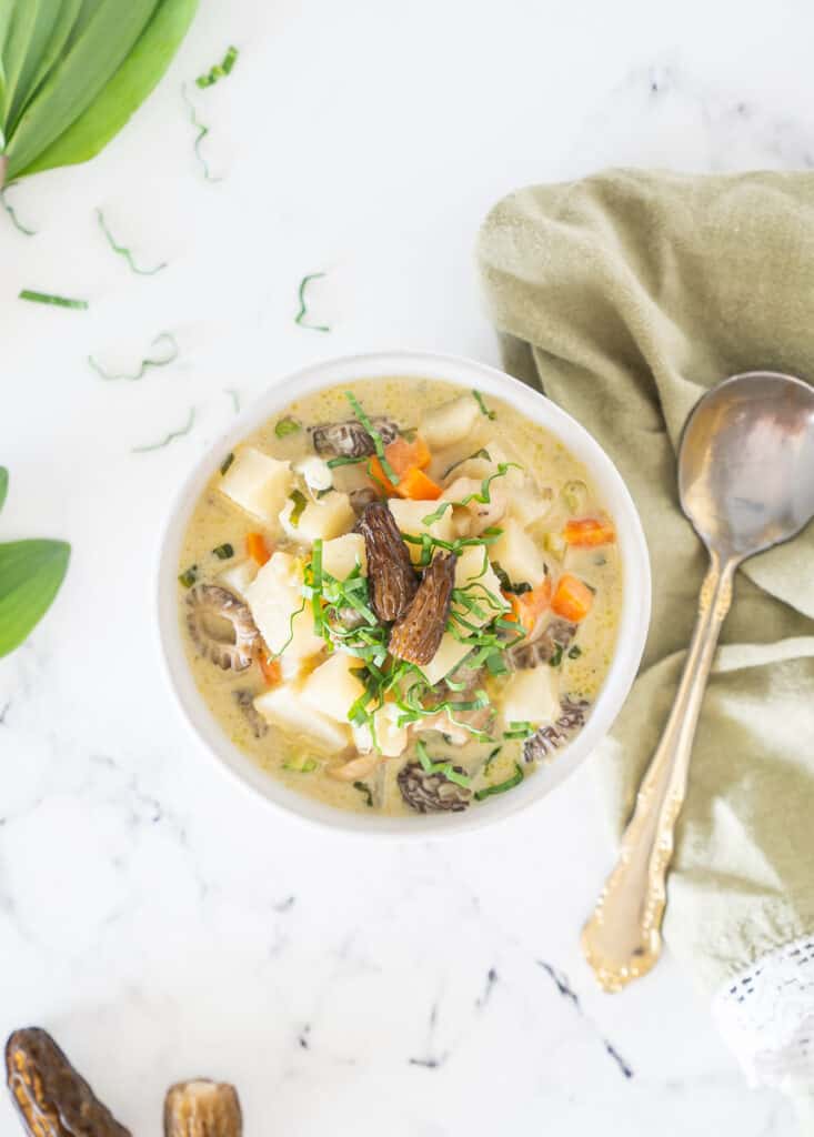 Morel Ramp Potato Chowder Recipe – Health Starts in the Kitchen