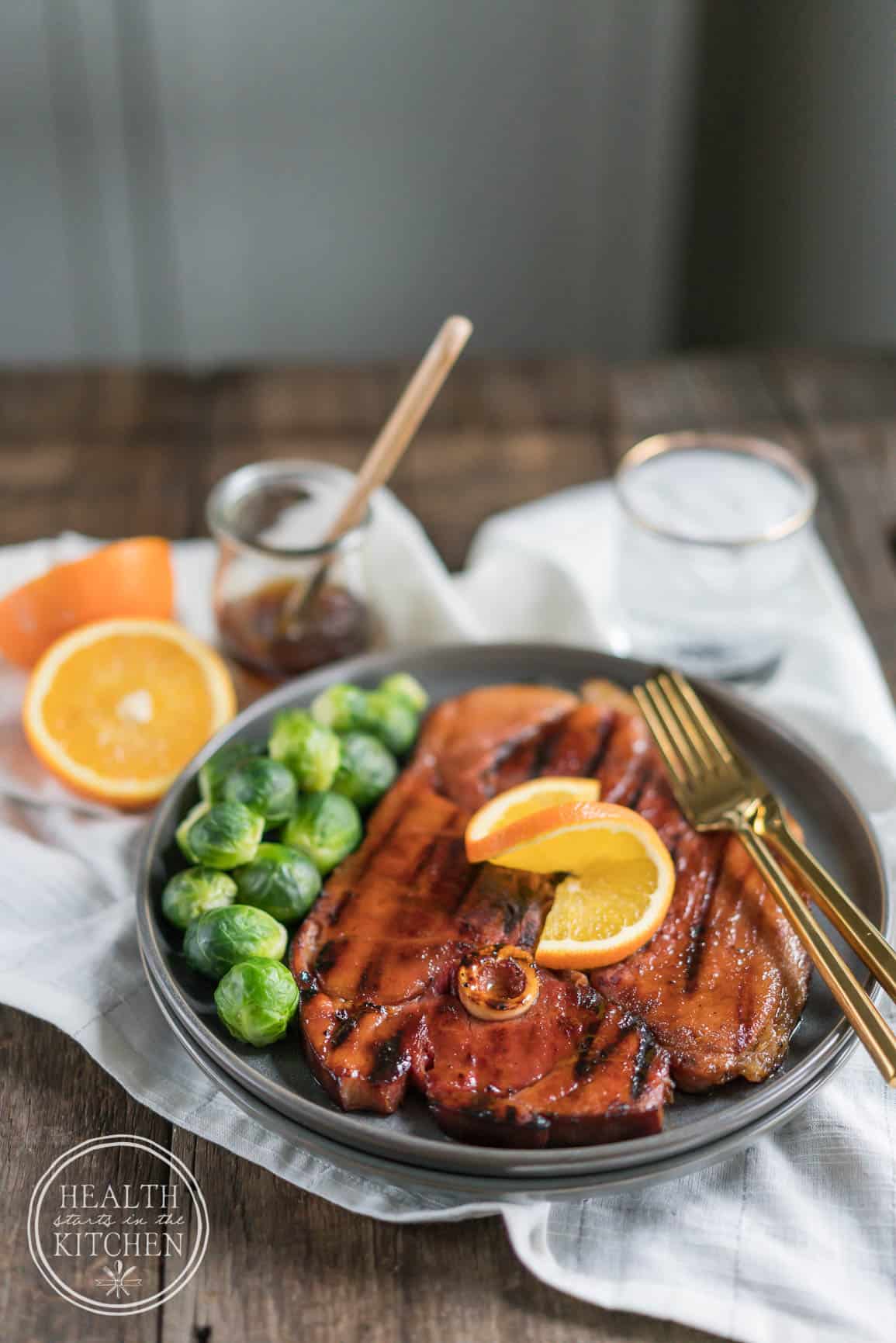 Grilled Ham Steak with Maple Orange Glaze (aka Ham-Awesome) – Health ...