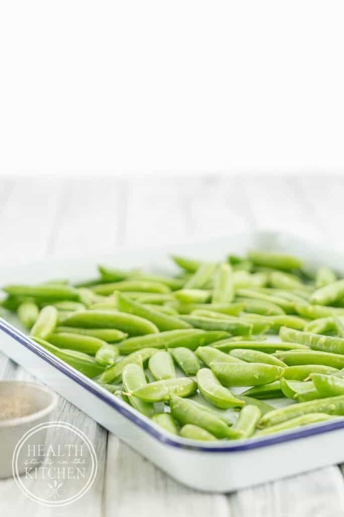 Parmesan Garlic Roasted Sugar Snap Peas – Health Starts in the Kitchen