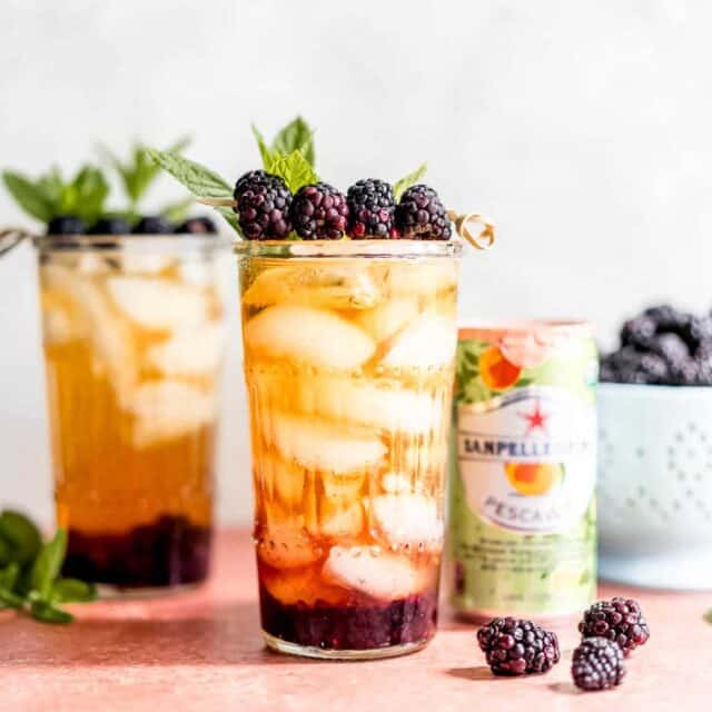 Sparkling Peach Tea Blackberry Mocktail – Health Starts in the Kitchen